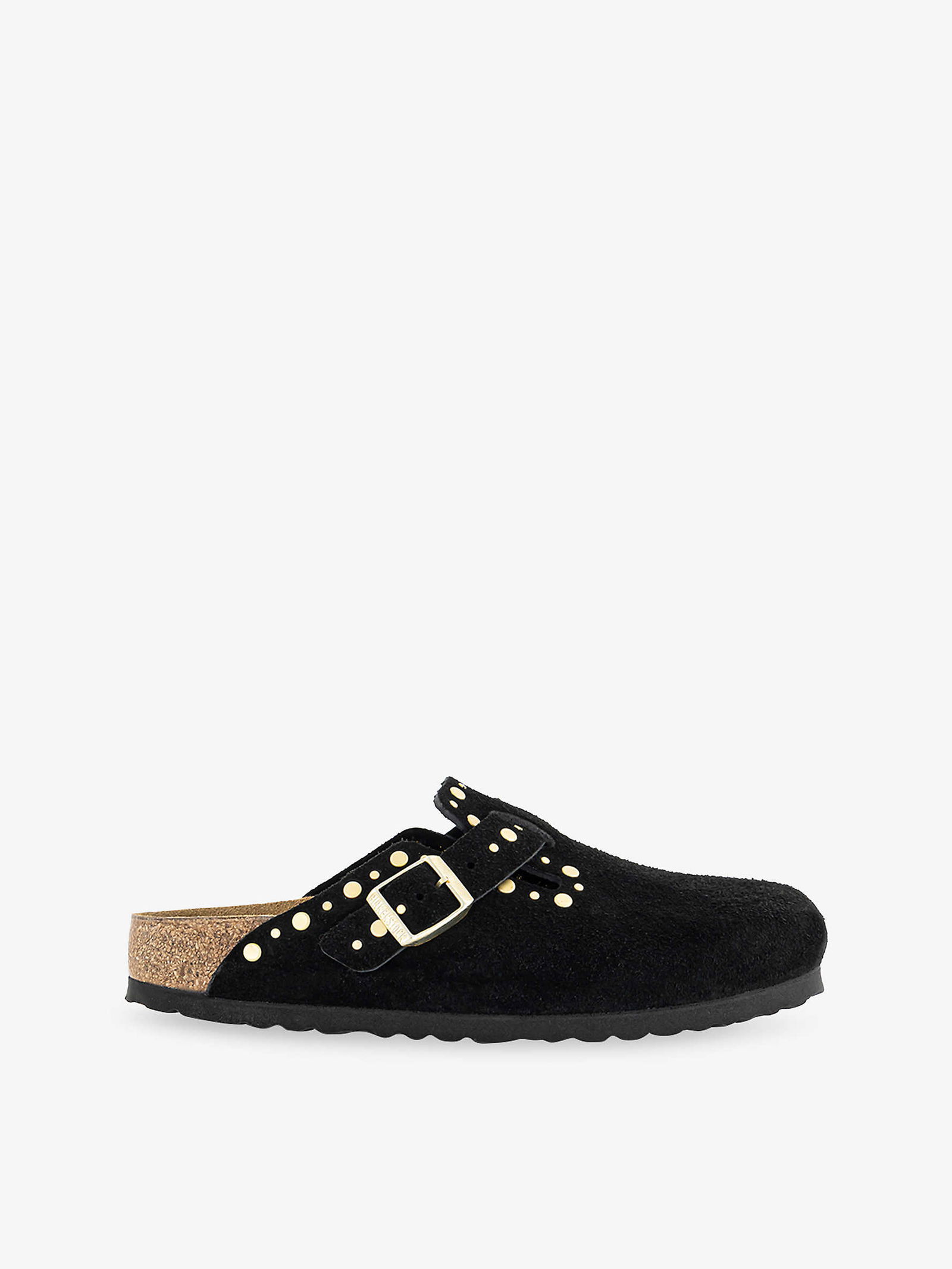 BIRKENSTOCK Boston Stud-Embellished Suede Clogs | endource