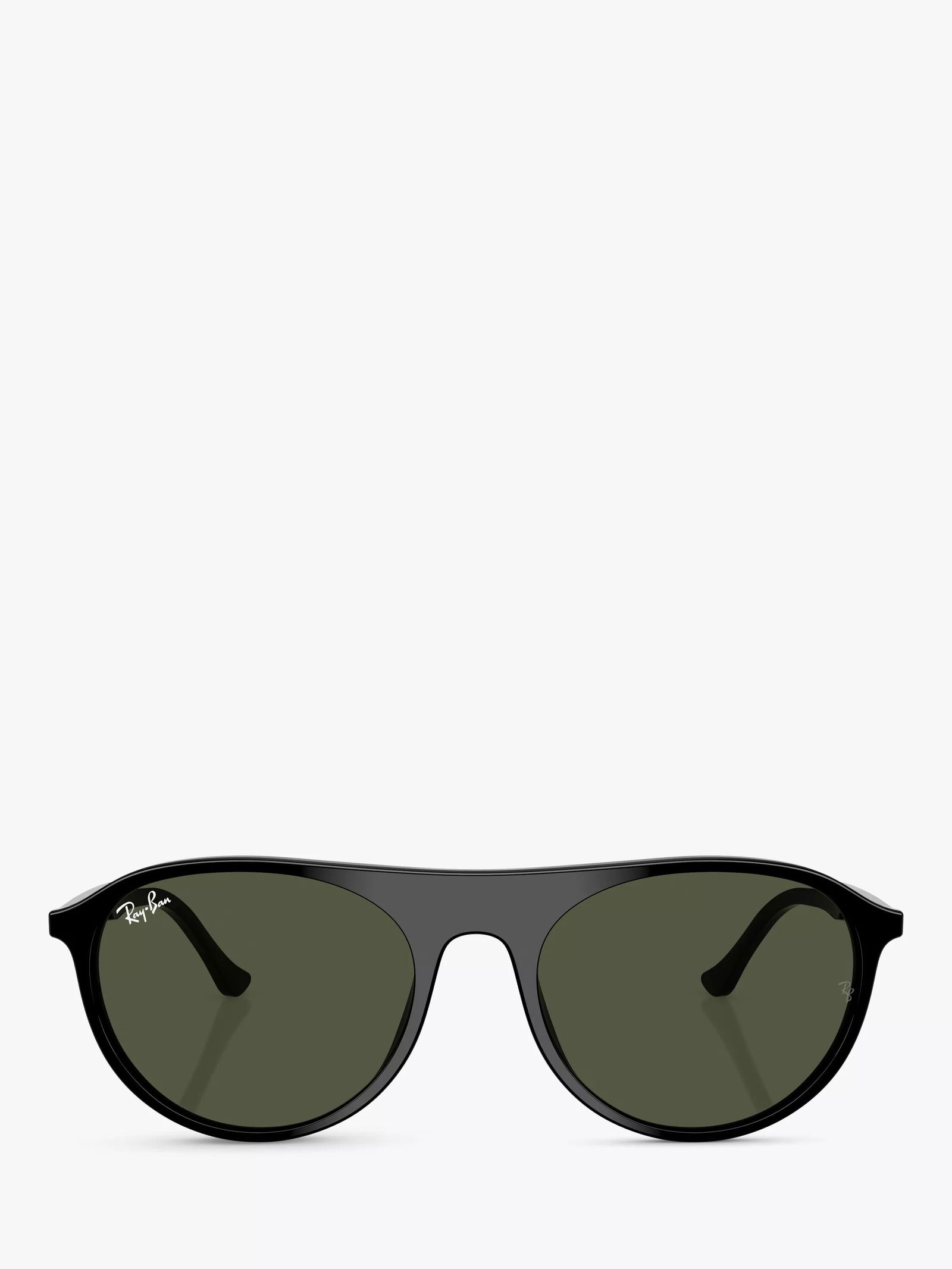 RAY-BAN RB2215 Unisex Round Sunglasses in Black/Green | endource