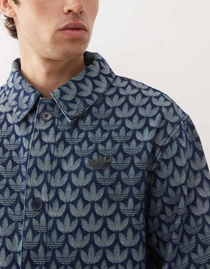 ADIDAS ORIGINALS Denim Monogram Shirt In Indigo Denim | endource