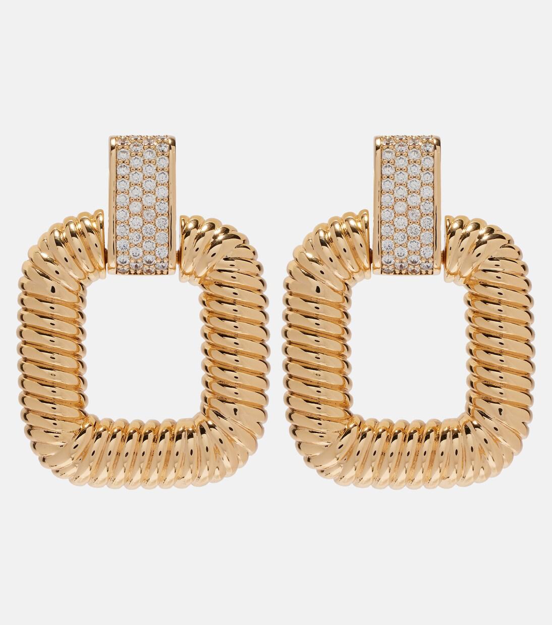 SELF-PORTRAIT Knocker Crystal-embellished Earrings | endource