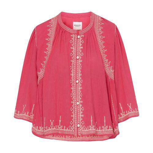 ISABEL MARANT ÉTOILE Perkins Top in Raspberry | endource