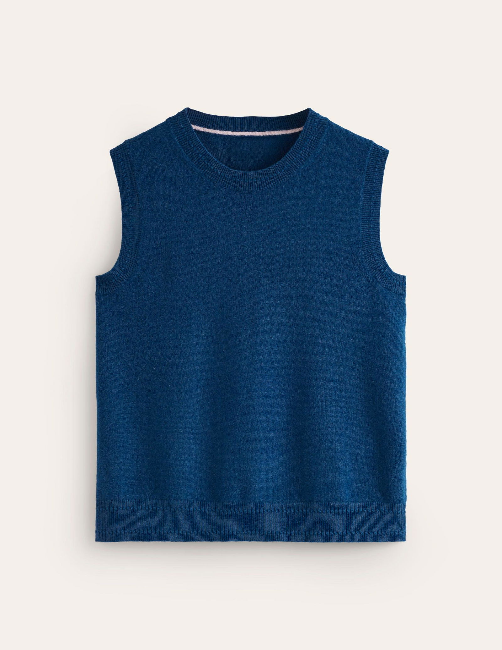BODEN Eva Cashmere Tank in Harbour Blue | endource