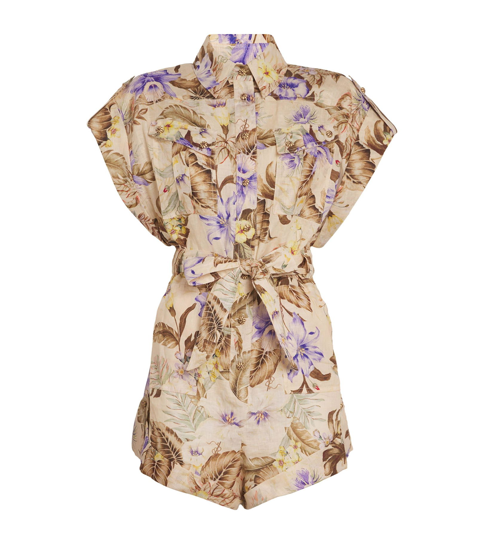 ZIMMERMANN Linen Ascension Playsuit | endource