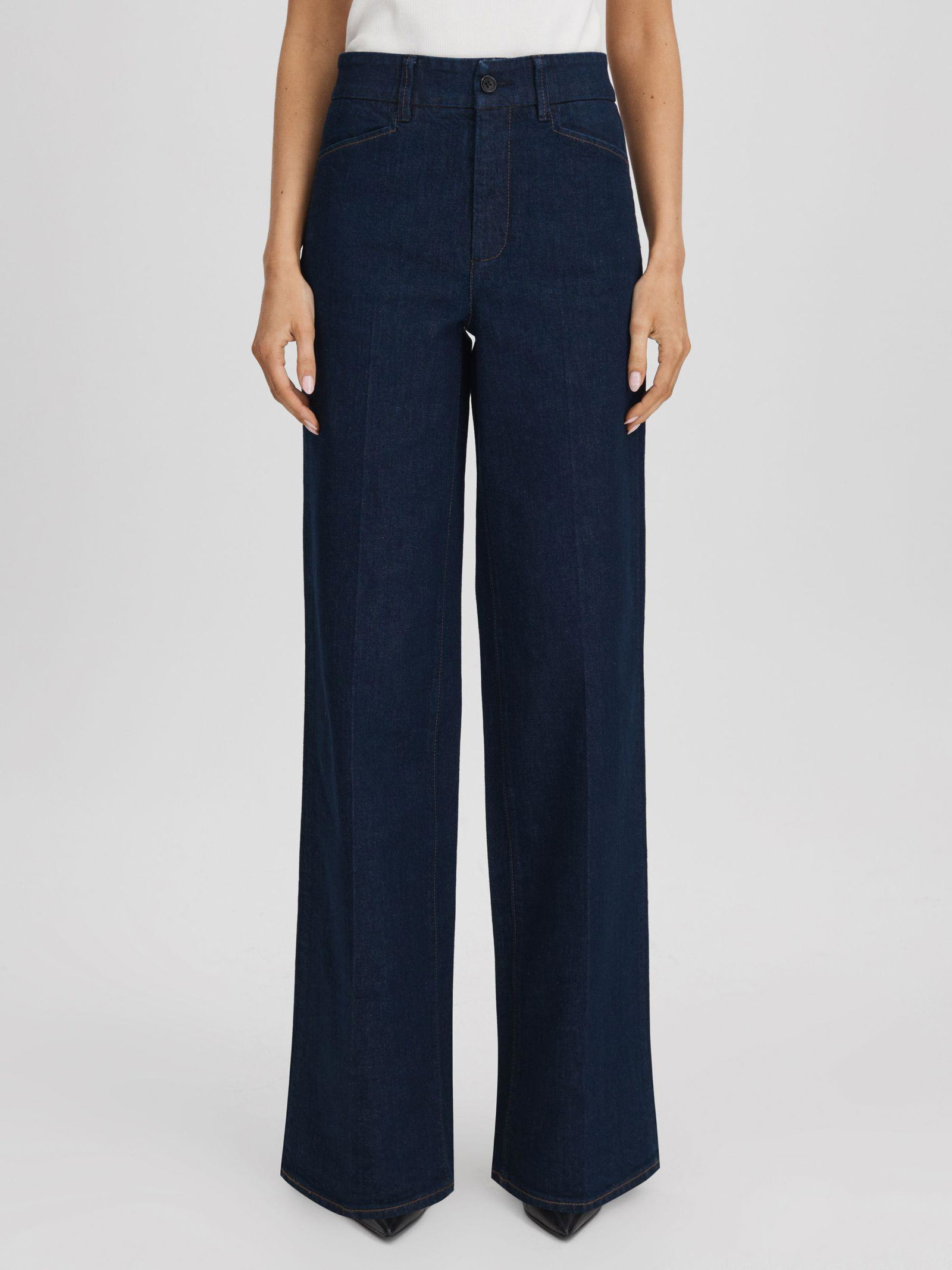 PAIGE Sasha Jolene Pocket Paige High Rise Wide Leg Jeans in Black ...