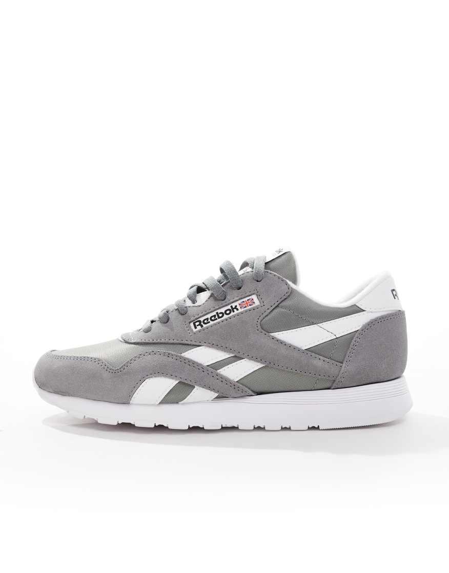 REEBOK Classic Nylon Trainers in Grey | endource