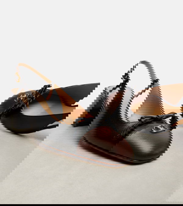 VALENTINO GARAVANI Valet Du Roi 60 Leather Slingback Pumps | endource