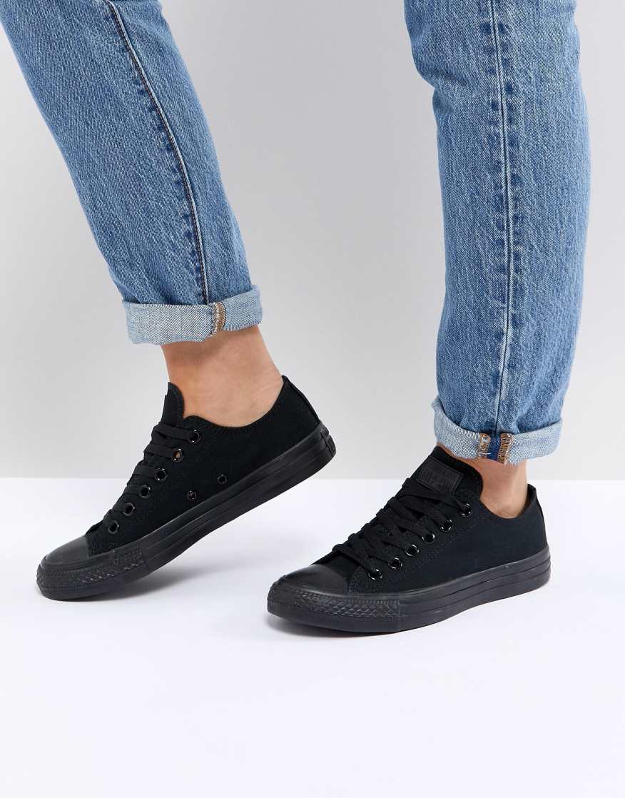 CONVERSE Chuck Taylor All Star Ox Core Black Mono Trainers | endource