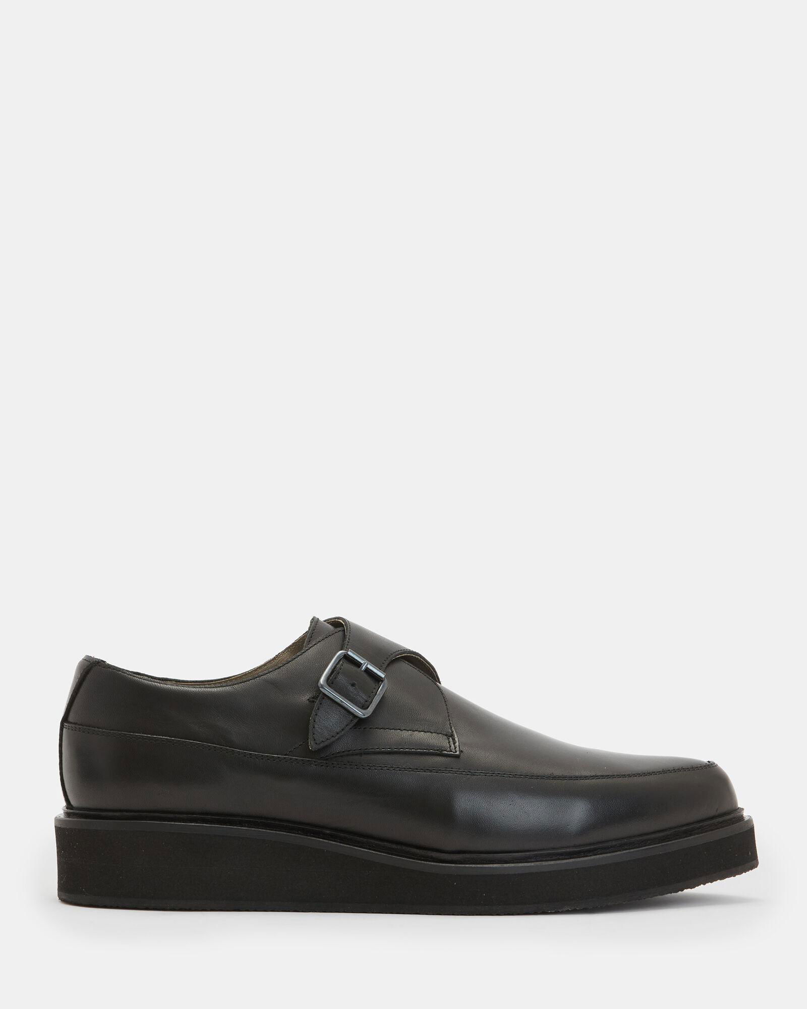 ALLSAINTS Luke Leather Creeper Shoes in Black | endource