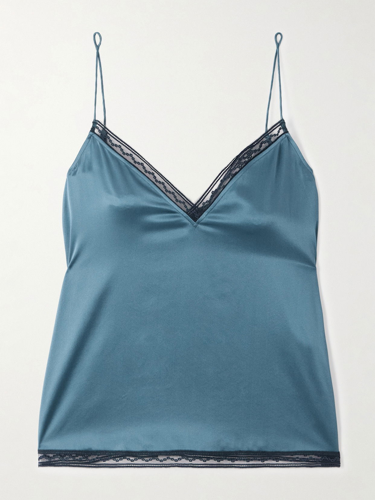ERES Lace-trimmed Silk-satin Tank Top | endource
