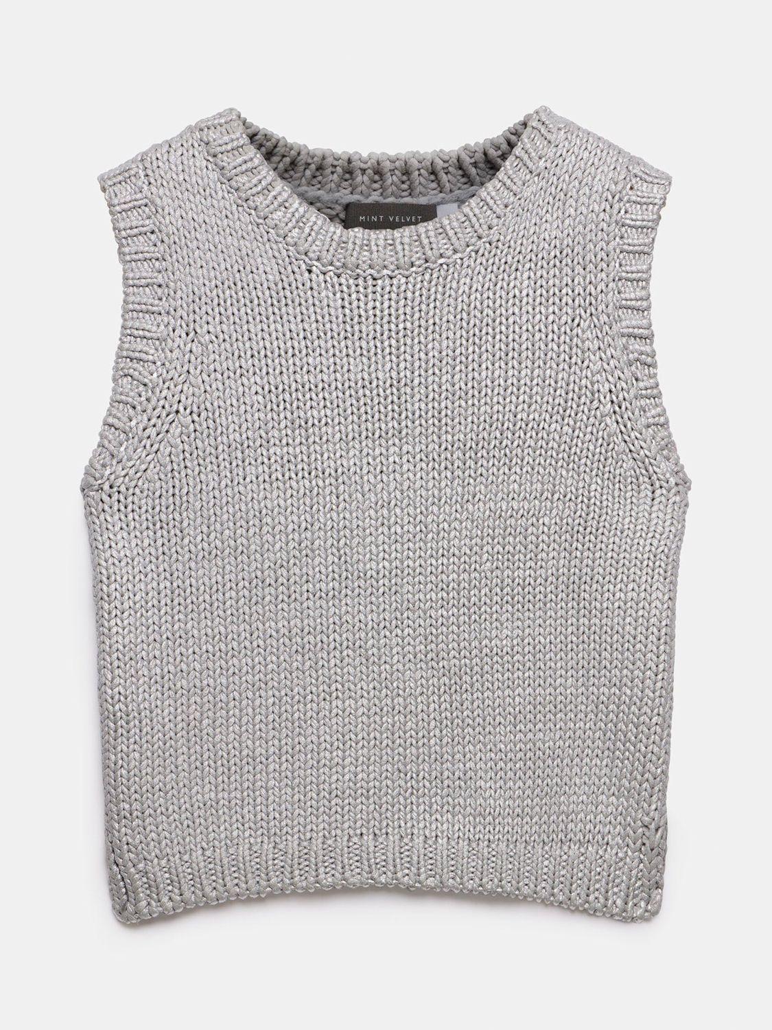 MINT VELVET Metallic Knit Tabard Top | endource