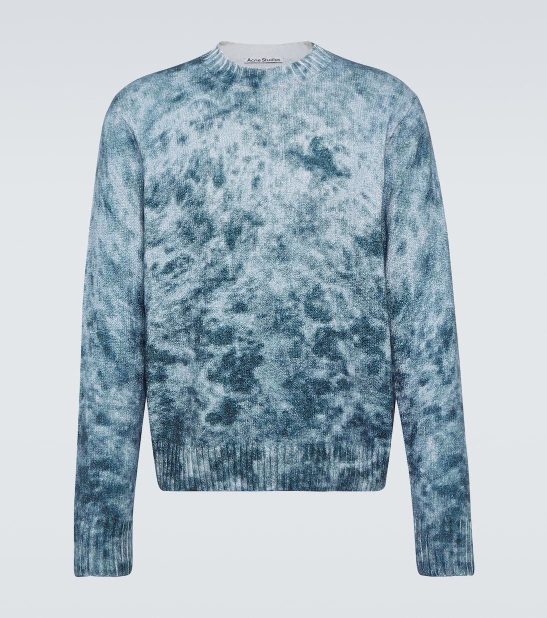 ACNE STUDIOS Bleached Cotton Sweater in Blue | endource