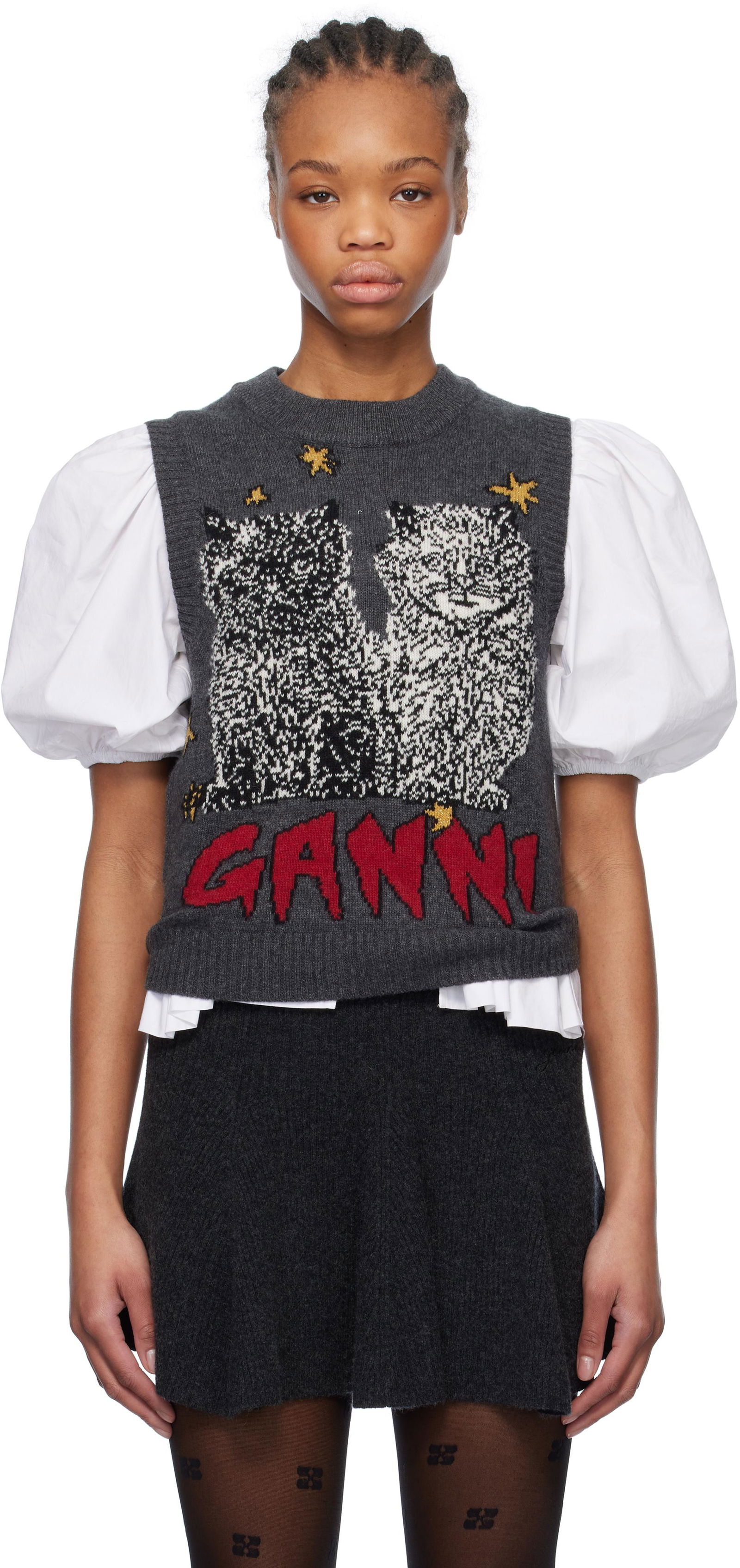 GANNI Graphic Cats Vest | endource