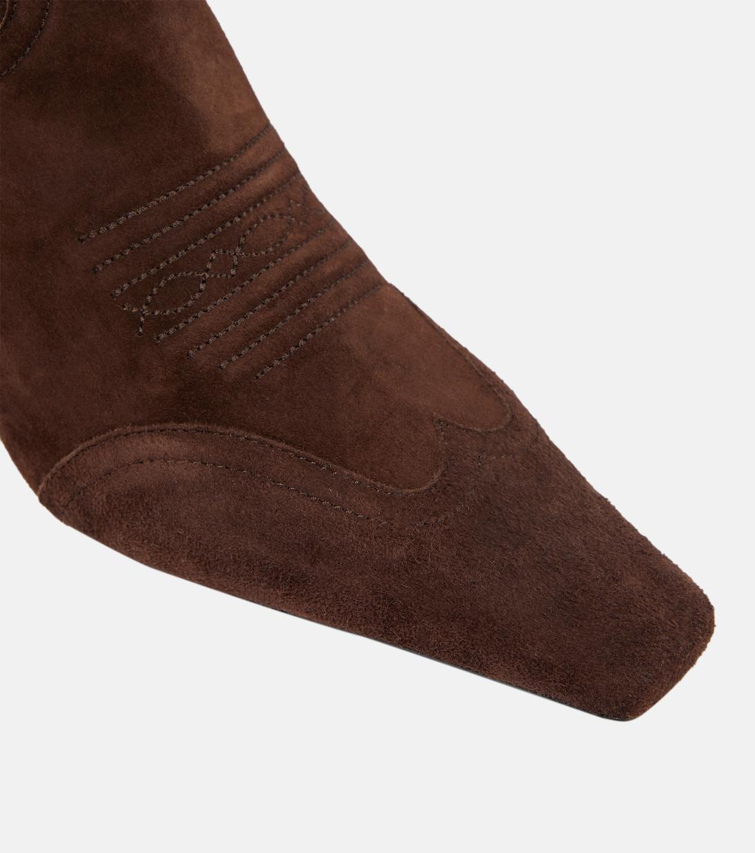 KHAITE Dallas 45 Suede Knee-high Boots | endource