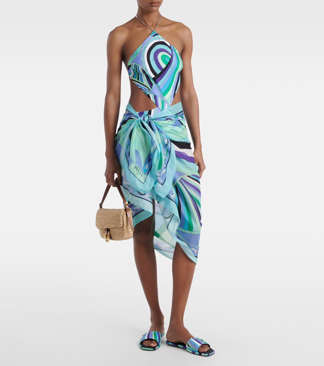 Pucci Pesci Printed Cotton Beach Cover-Up | endource