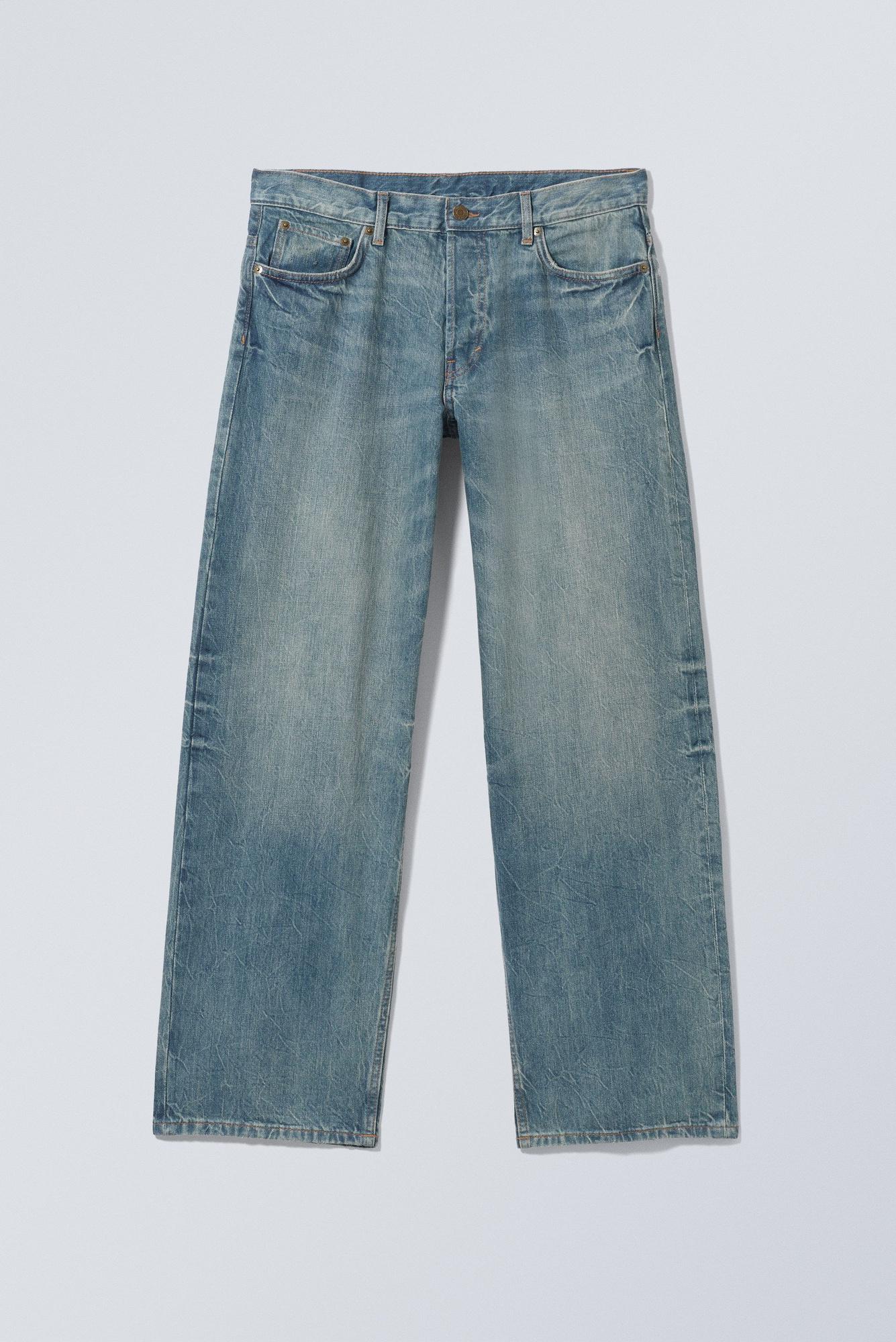 WEEKDAY Sphere Low Rise Loose Straight Leg Jeans in Cyan Dust - Medium ...