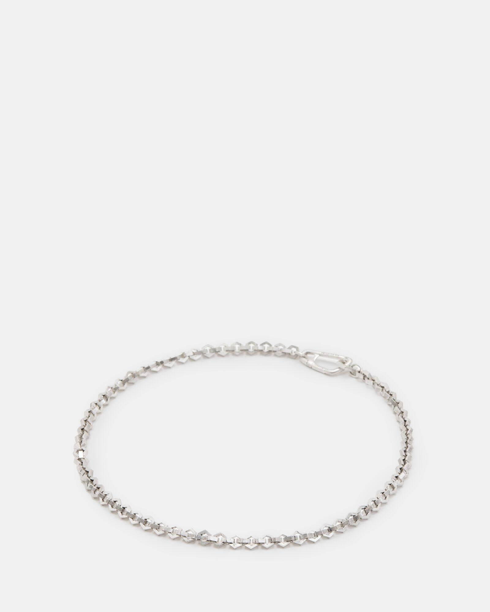 ALLSAINTS Hex Chain Necklace in Warm Silver | endource