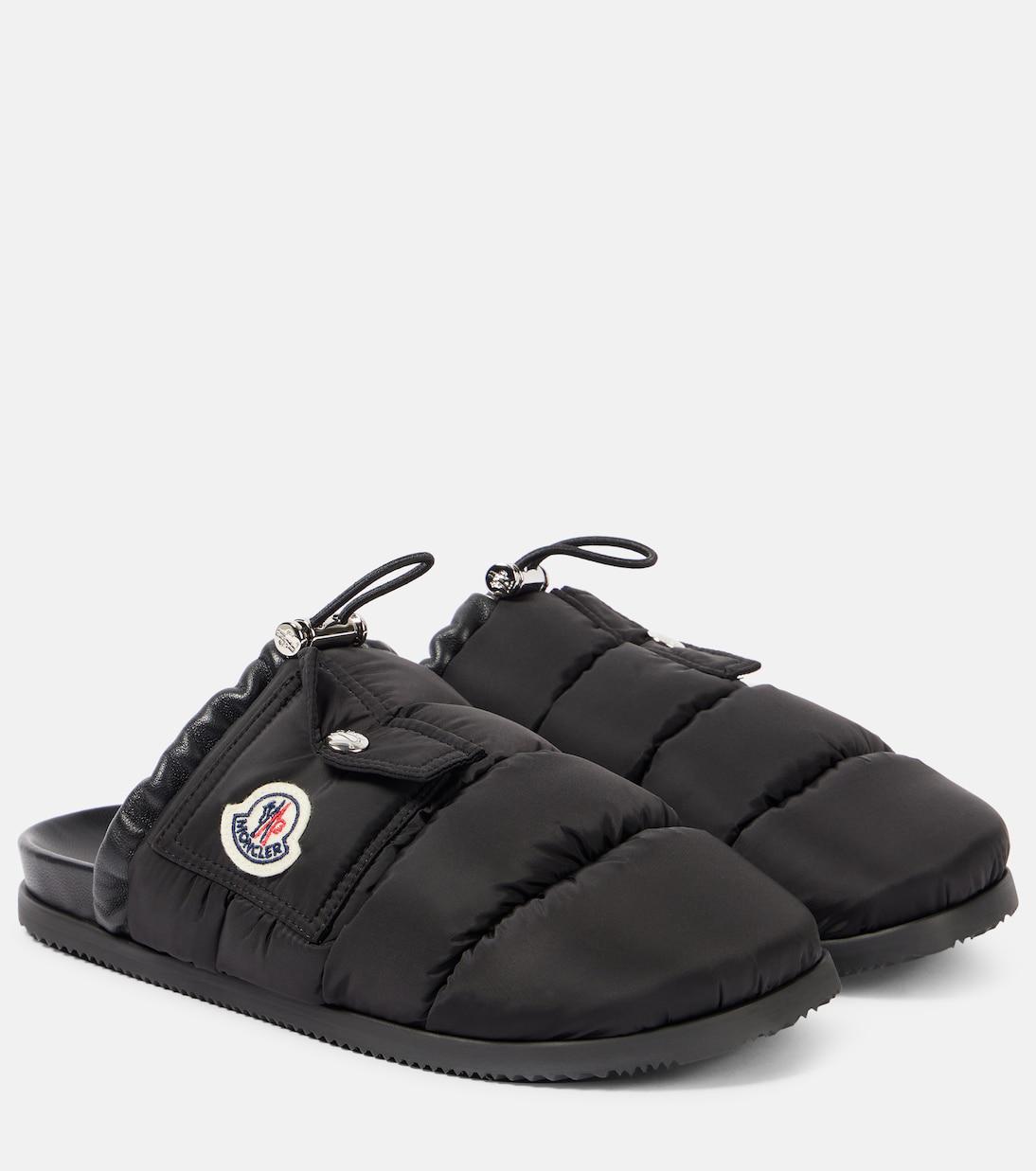 MONCLER Mon Pocket Leather-trimmed Mules | endource