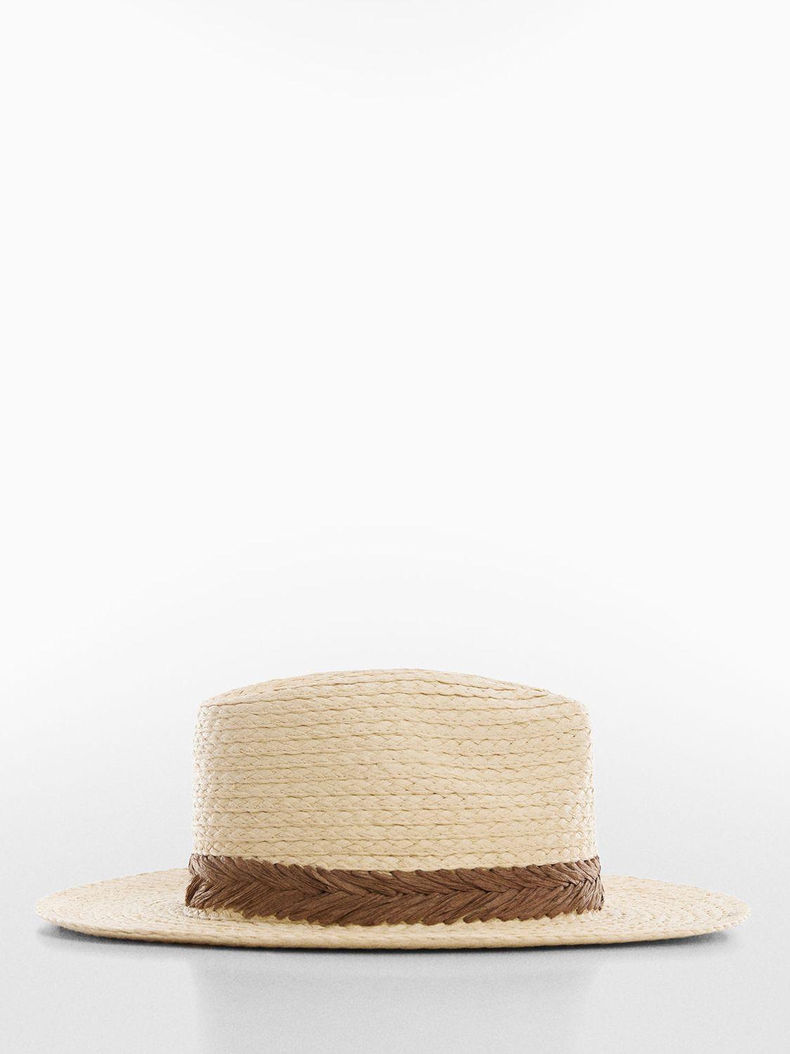 MANGO Basic Ribbon Hat in Light Beige | endource