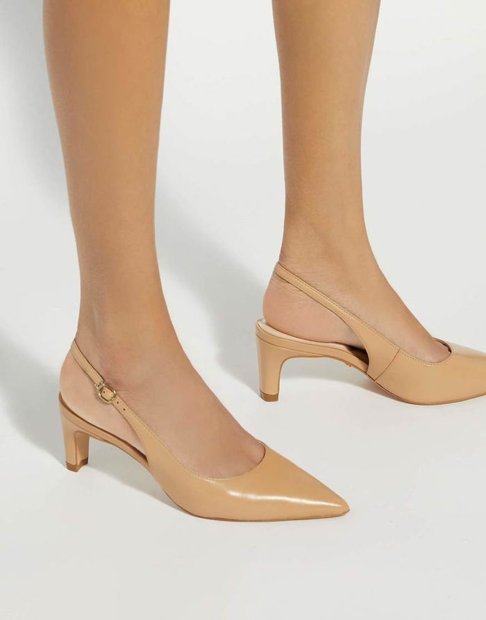Dune London Connection Slingbacks In Camel | endource