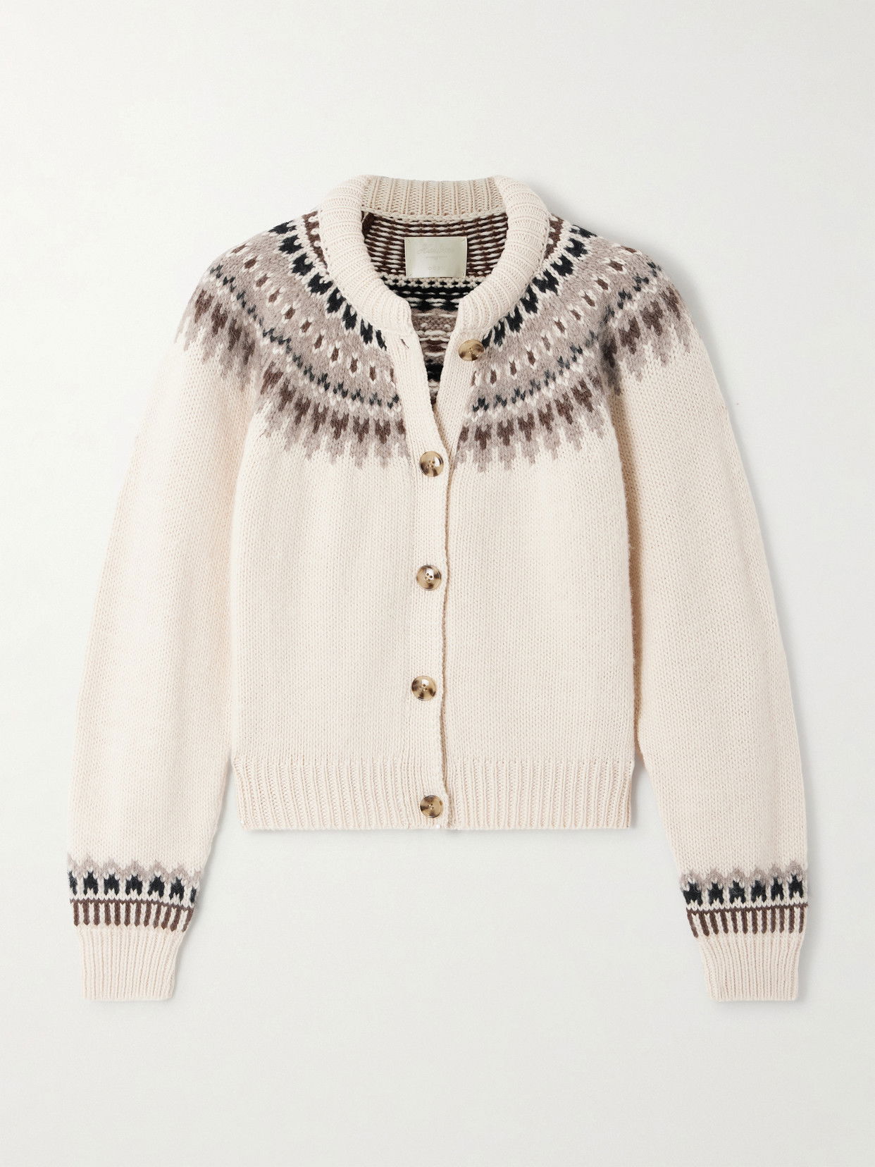 DÔEN Clarke Fair Isle Wool-Blend Cardigan | endource