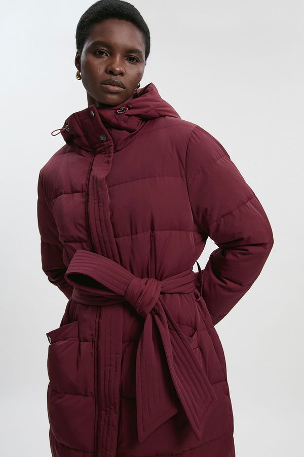 KAREN MILLEN Real Down Belted Midi Coat | endource