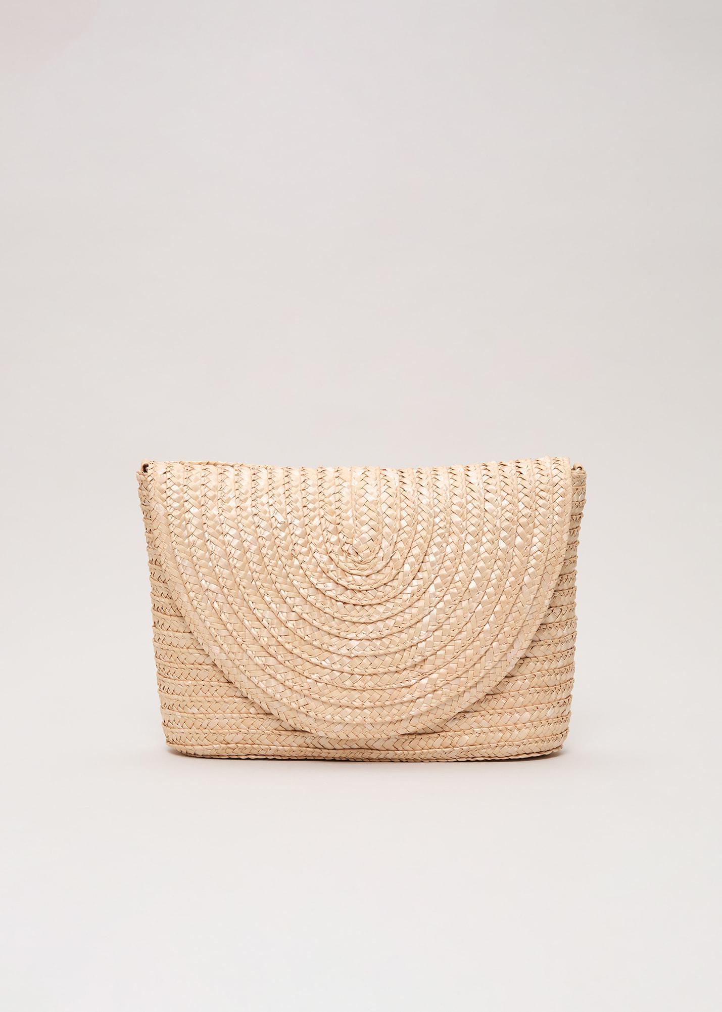 PHASE EIGHT Straw Clutch Bag in Neutral | endource