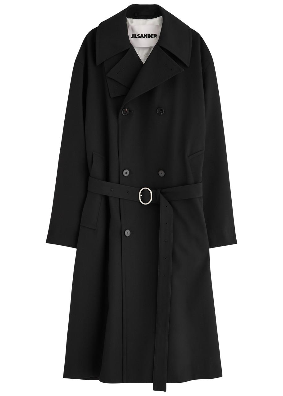 JIL SANDER Double-Breasted Belted Wool Coat | endource