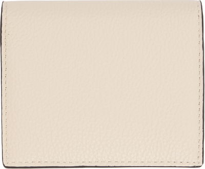 TOTEME Off-White T-Lock Grained-Leather Card Holder | endource