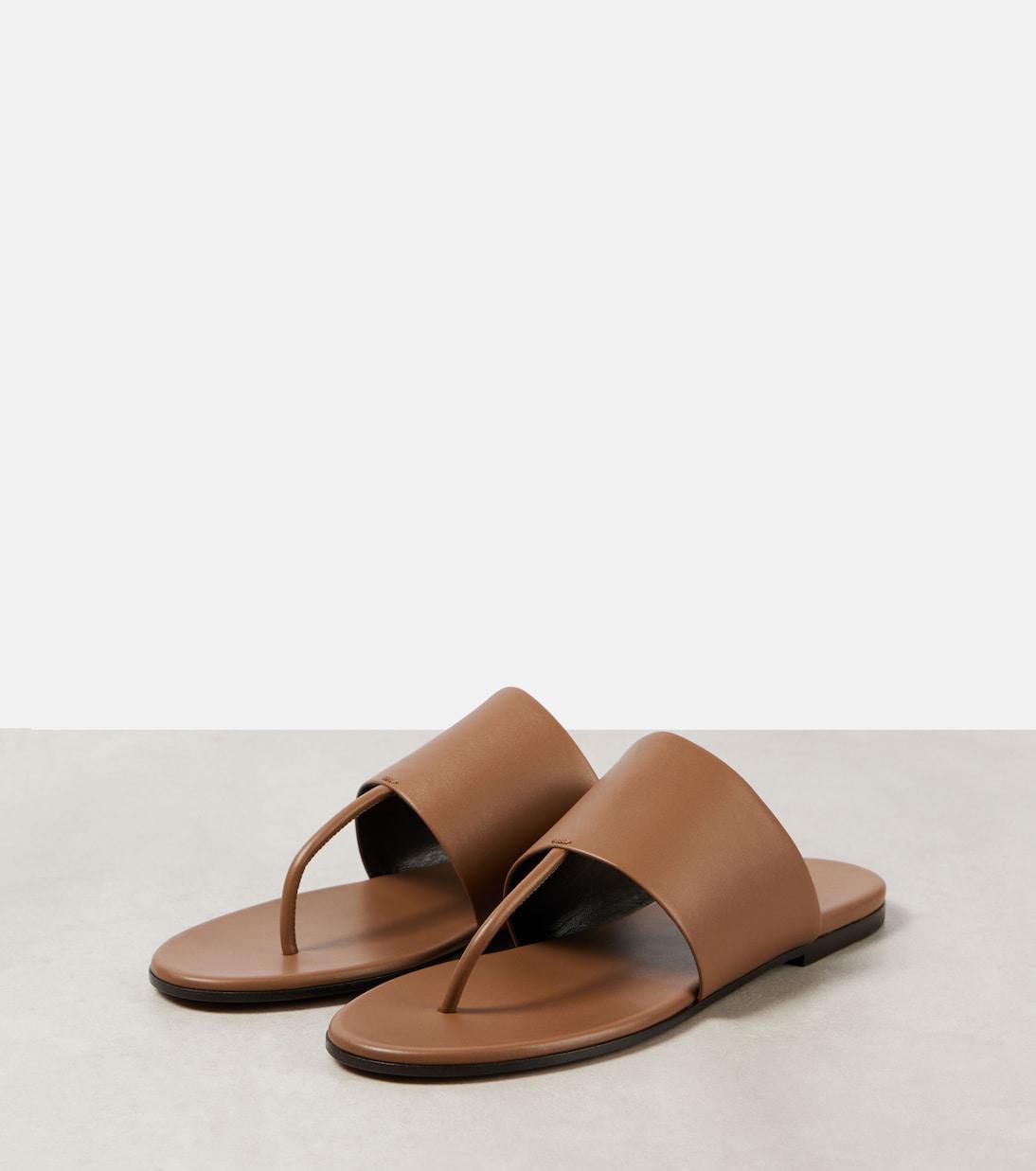 THE ROW Signum Leather Thong Sandals | endource