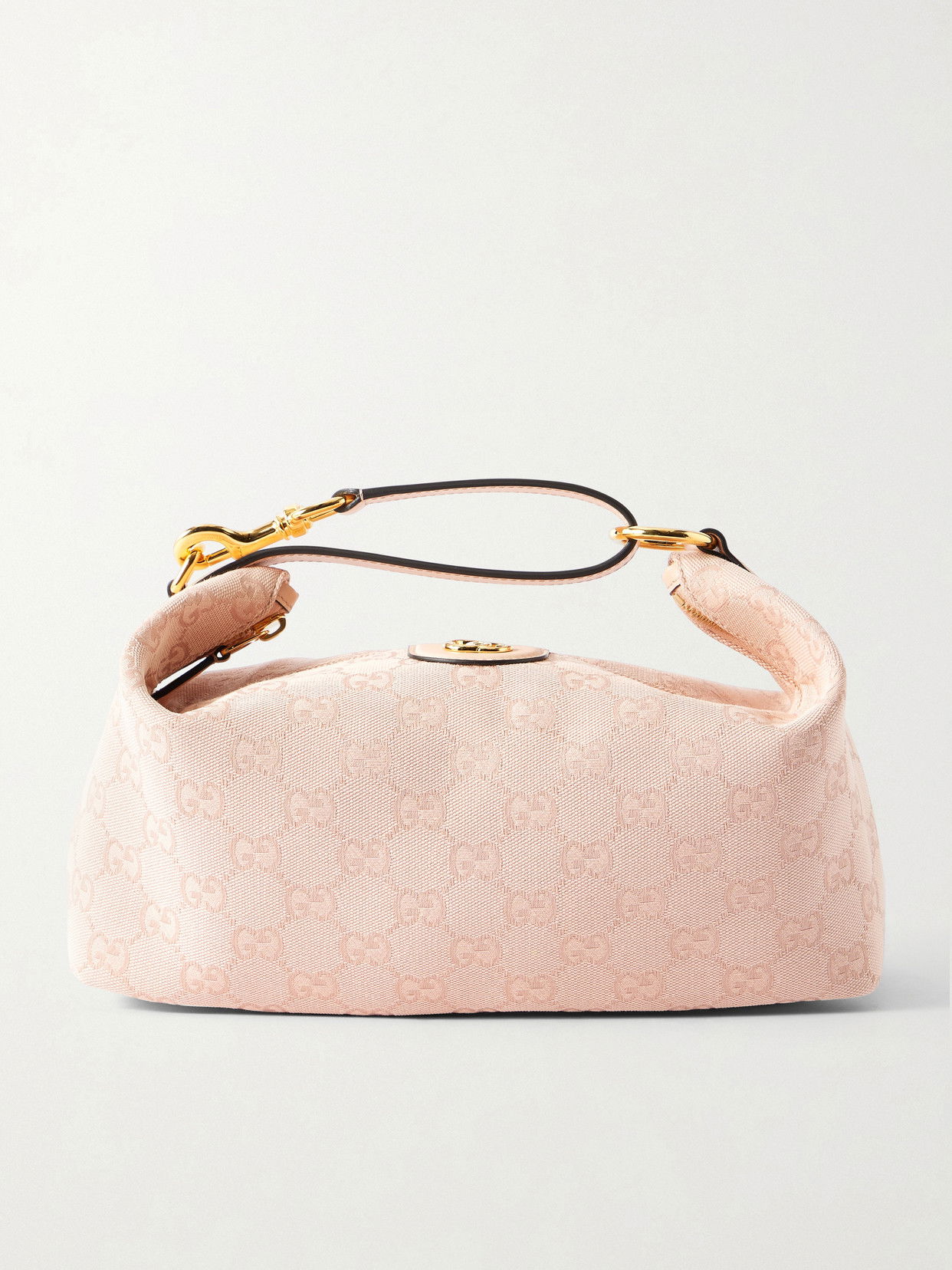 GUCCI Ophidia Leather-Trimmed Canvas-Jacquard Clutch | endource