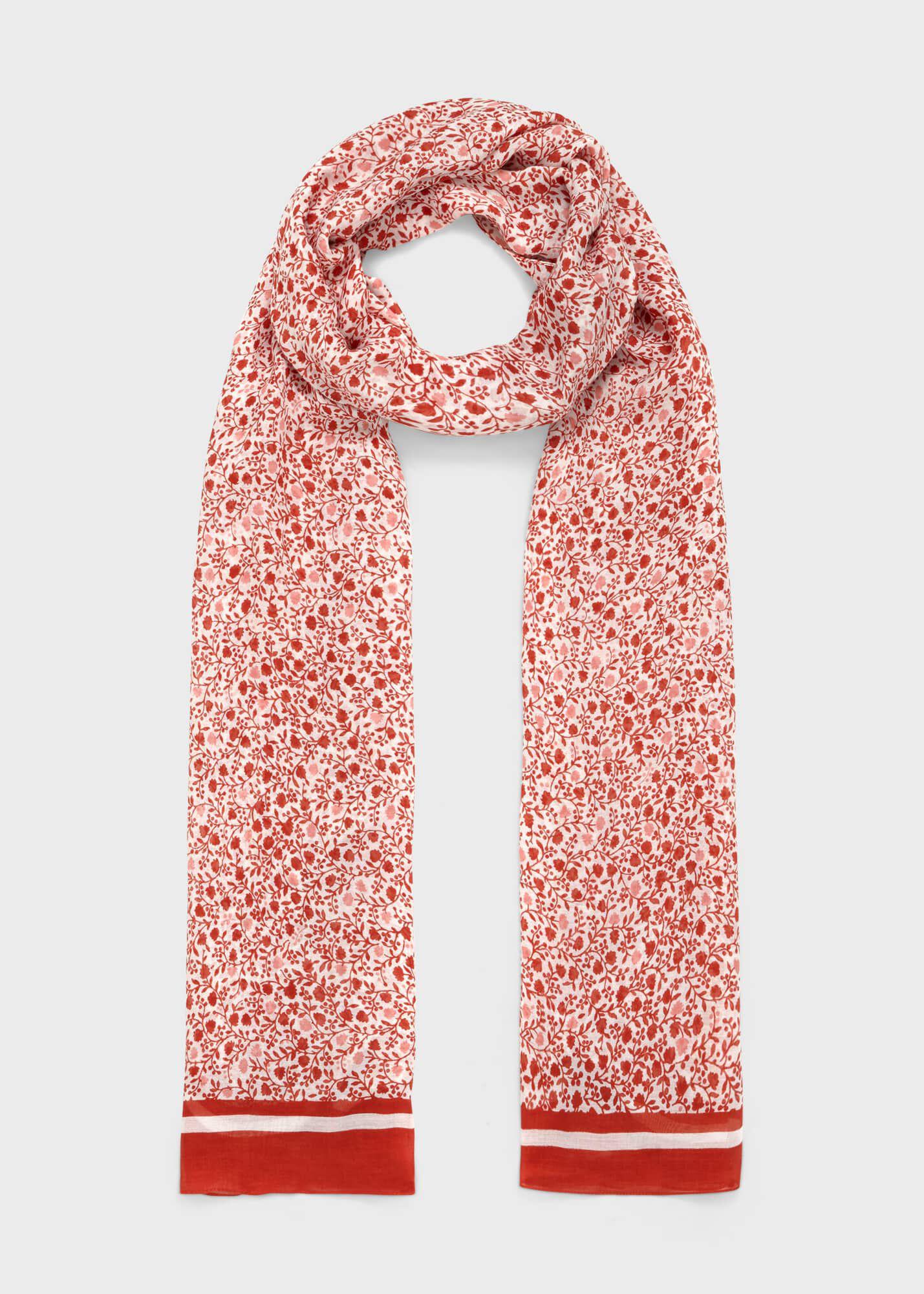 HOBBS Della Scarf in Deep Apricot | endource