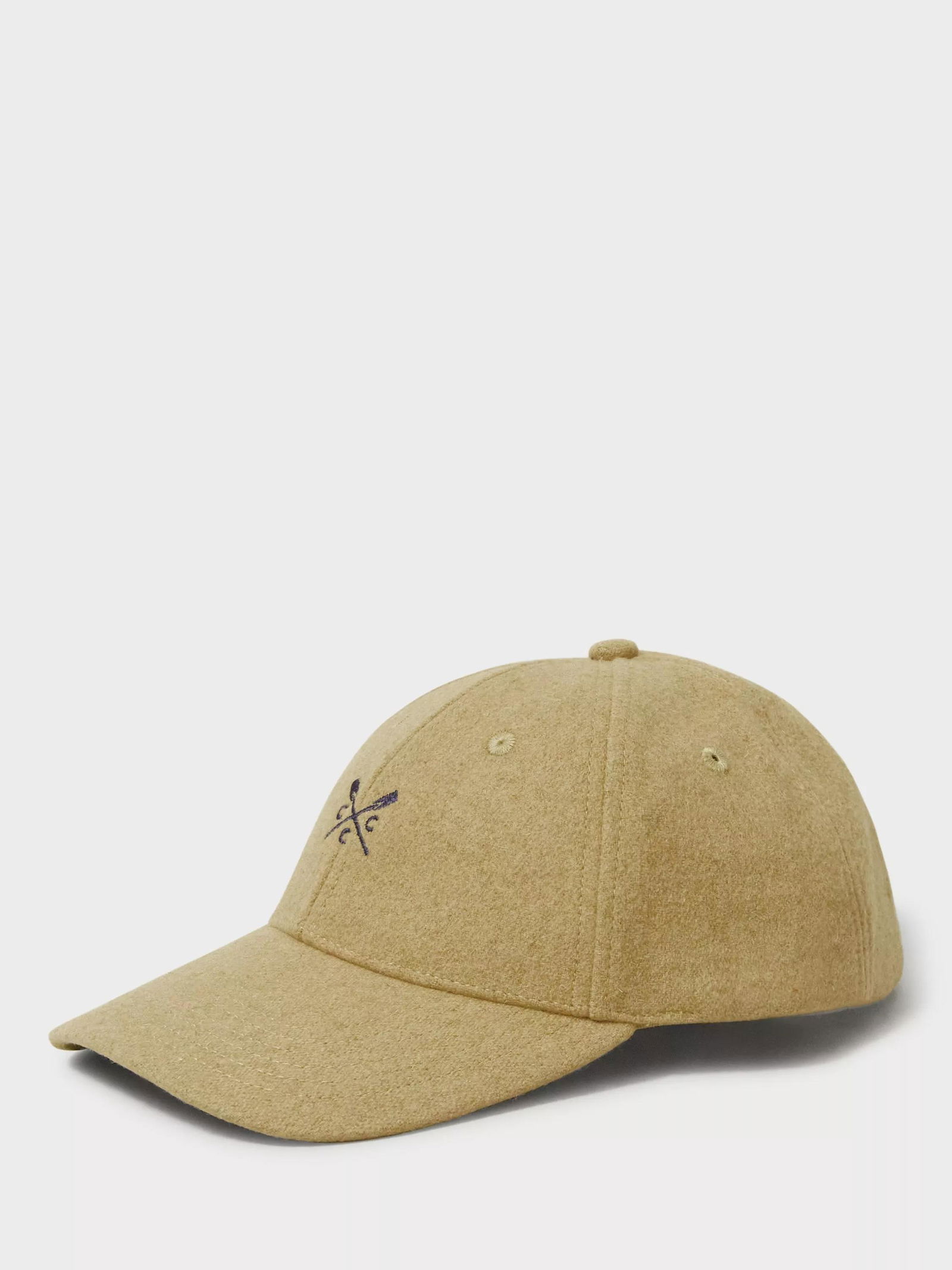 CREW CLOTHING Wool Blend Baseball Cap in Natural | endource
