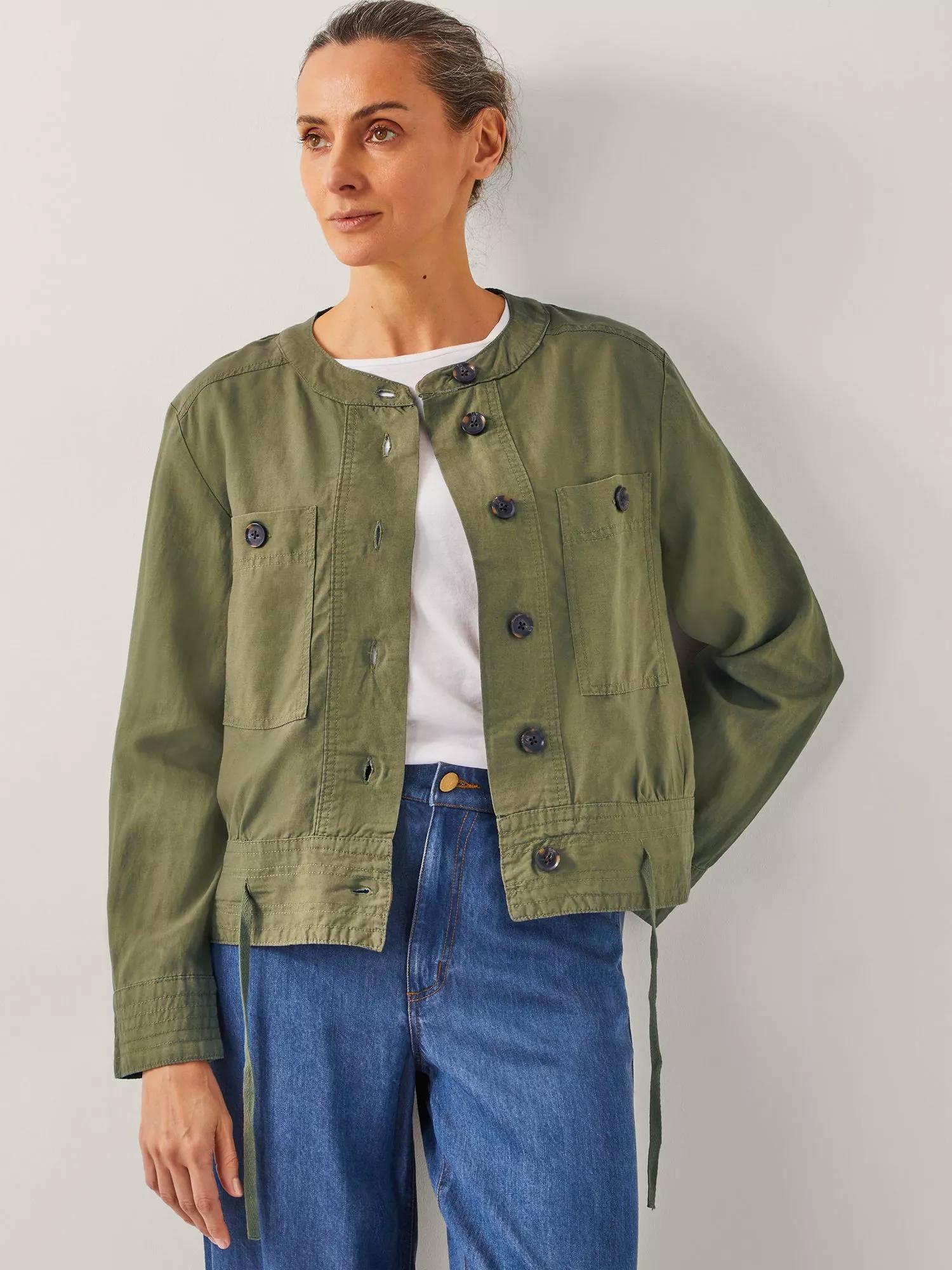 Monsoon Cally Bomber Jacket in Khaki | endource