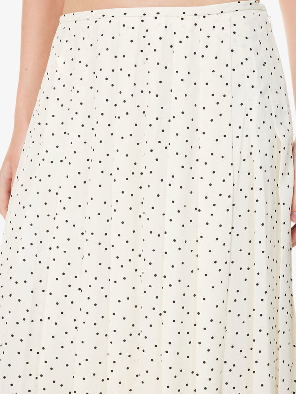 THEORY Polka-Dot Pleat Woven Maxi Skirt | endource