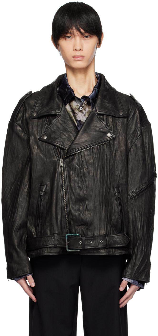 ACNE STUDIOS Crinkled Leather Jacket | Endource