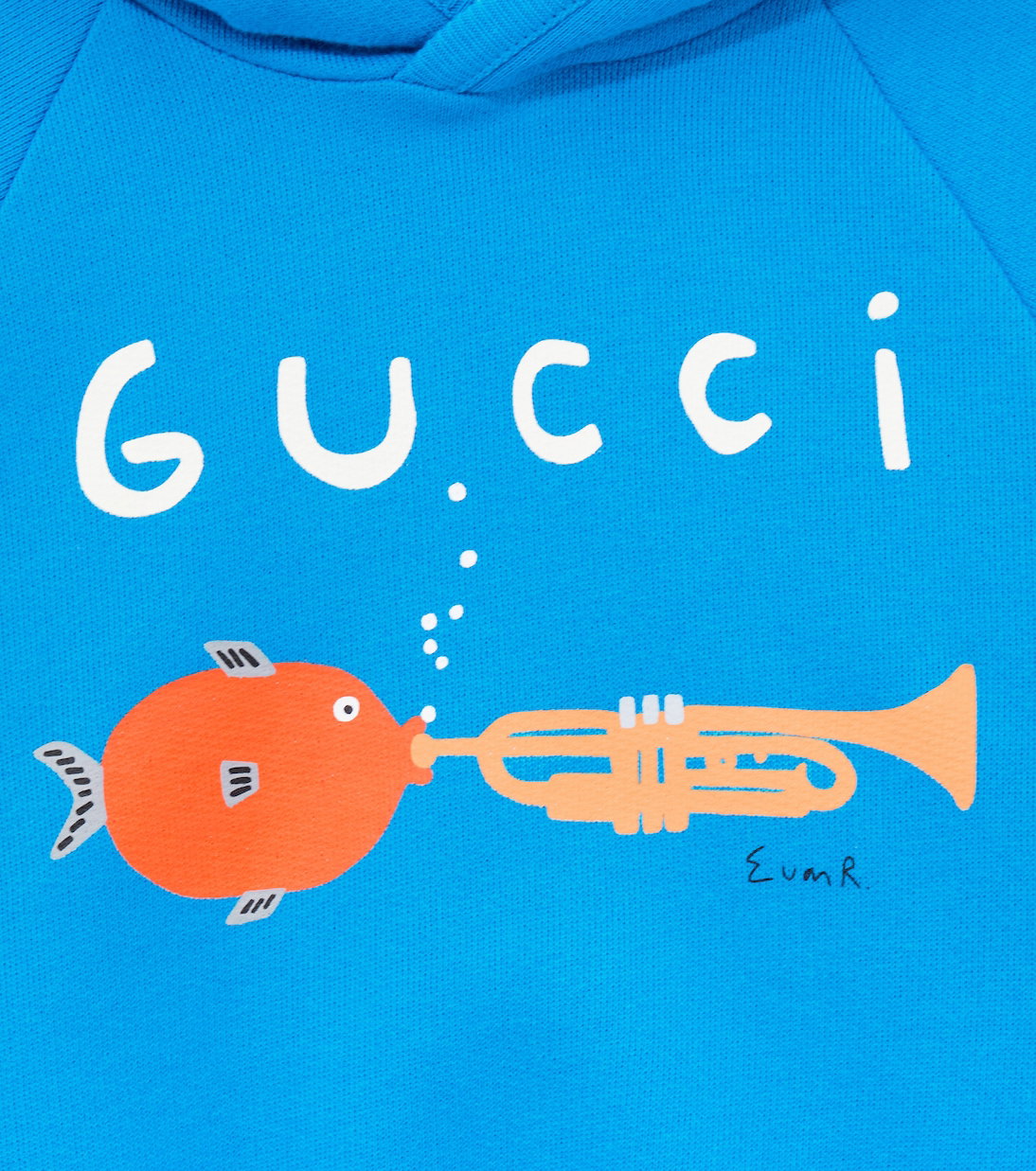 GUCCI X Euan Roberts Baby Cotton Fleece Hoodie | endource