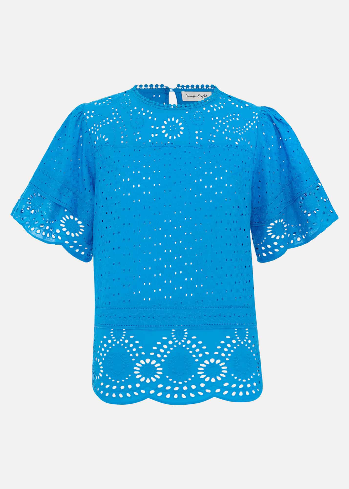 PHASE EIGHT Sage Broderie Top | endource