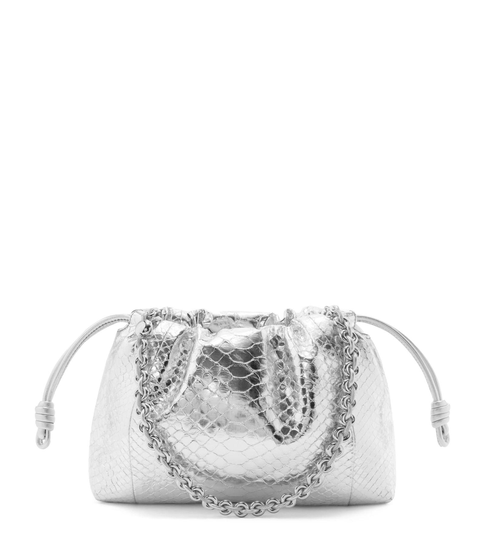 LOEWE Medium Snakeskin Flamenco Clutch Bag | endource