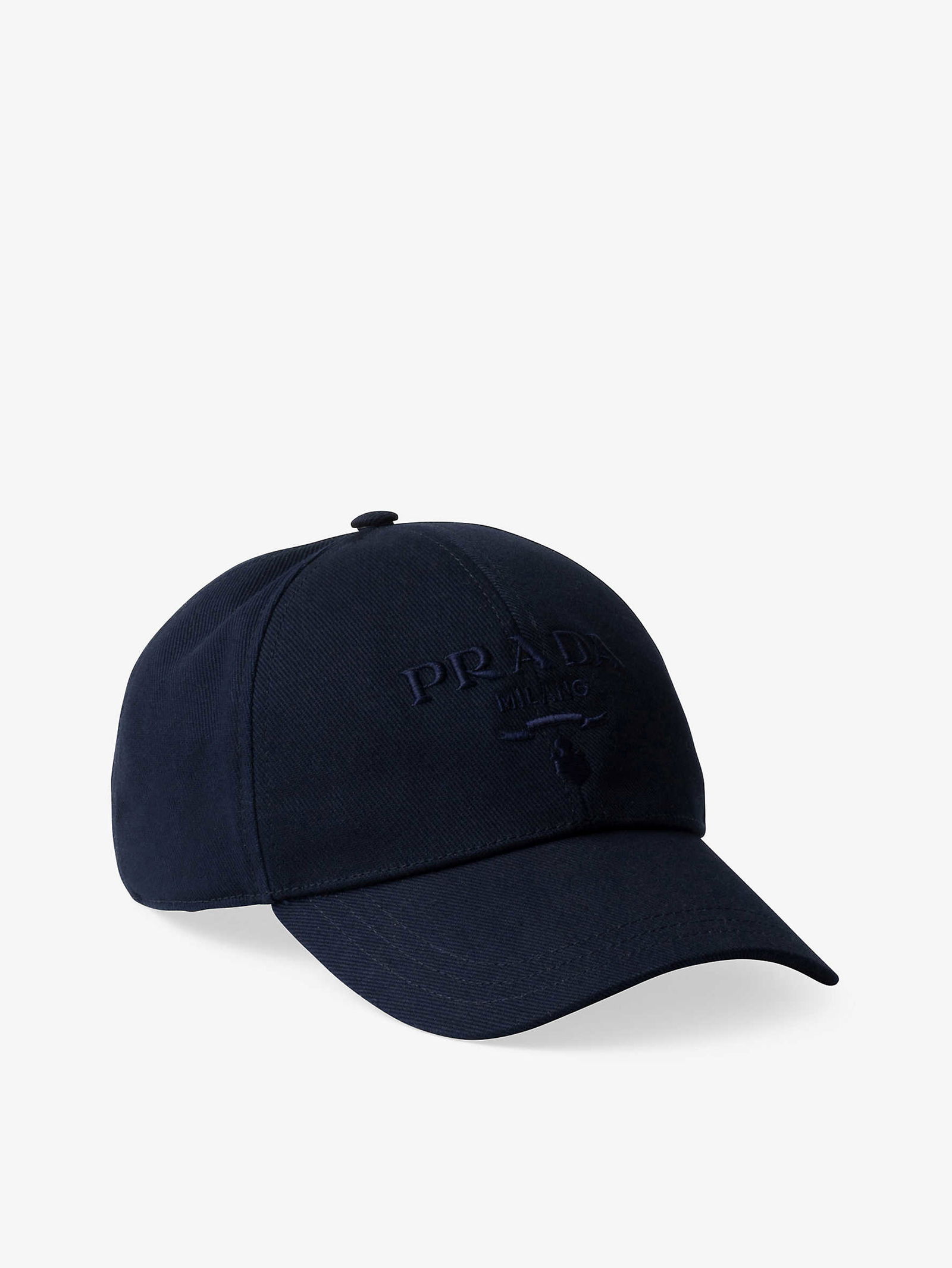PRADA Logo-Embroidered Adjustable Woven Baseball Cap | endource