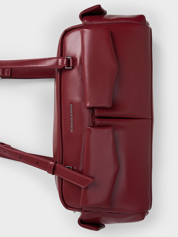 CHARLES & KEITH Rachel Elongated Multi-Pocket Shoulder Bag | endource