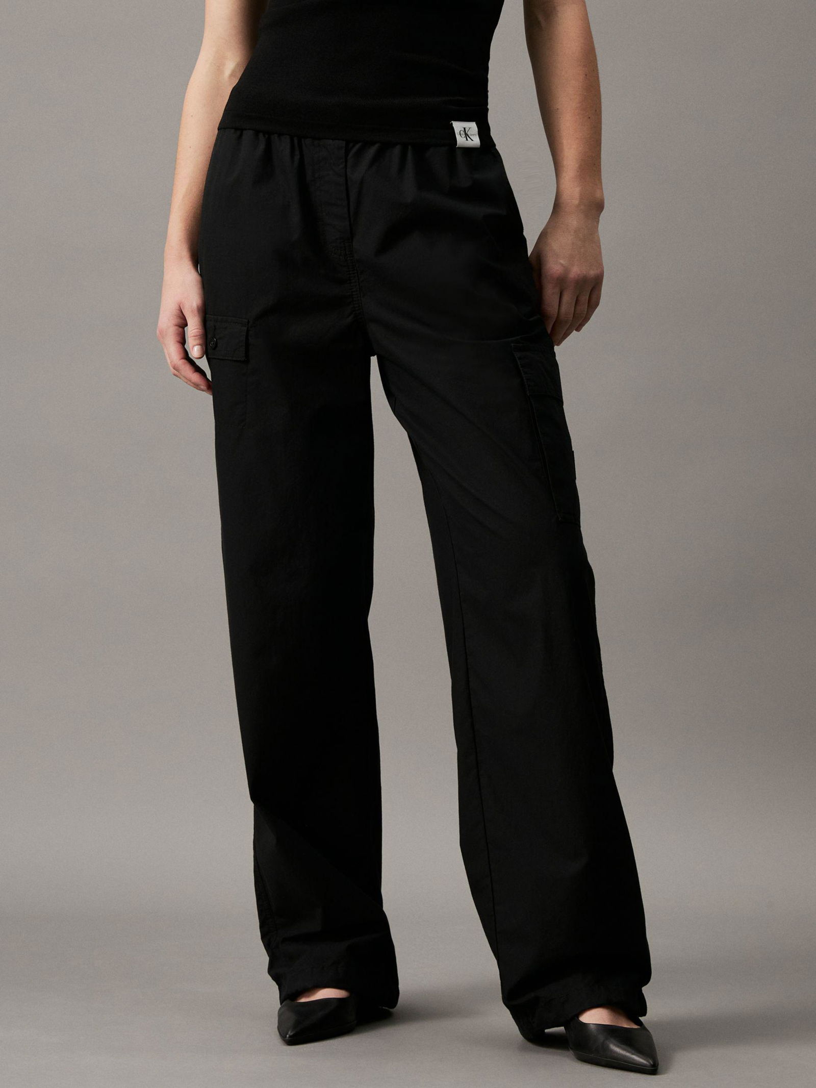 CALVIN KLEIN Cargo Trousers in Ck Black | endource