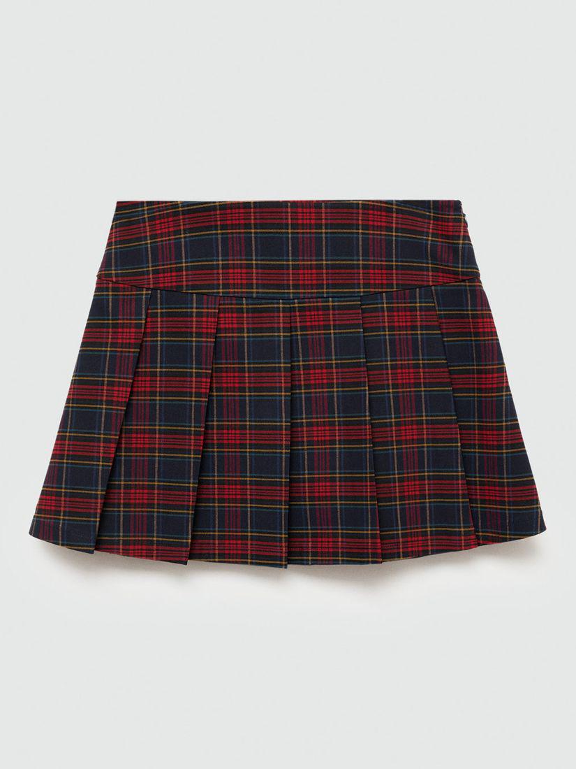 MANGO Scot Tartan Pleated Mini Skirt in Multi | endource