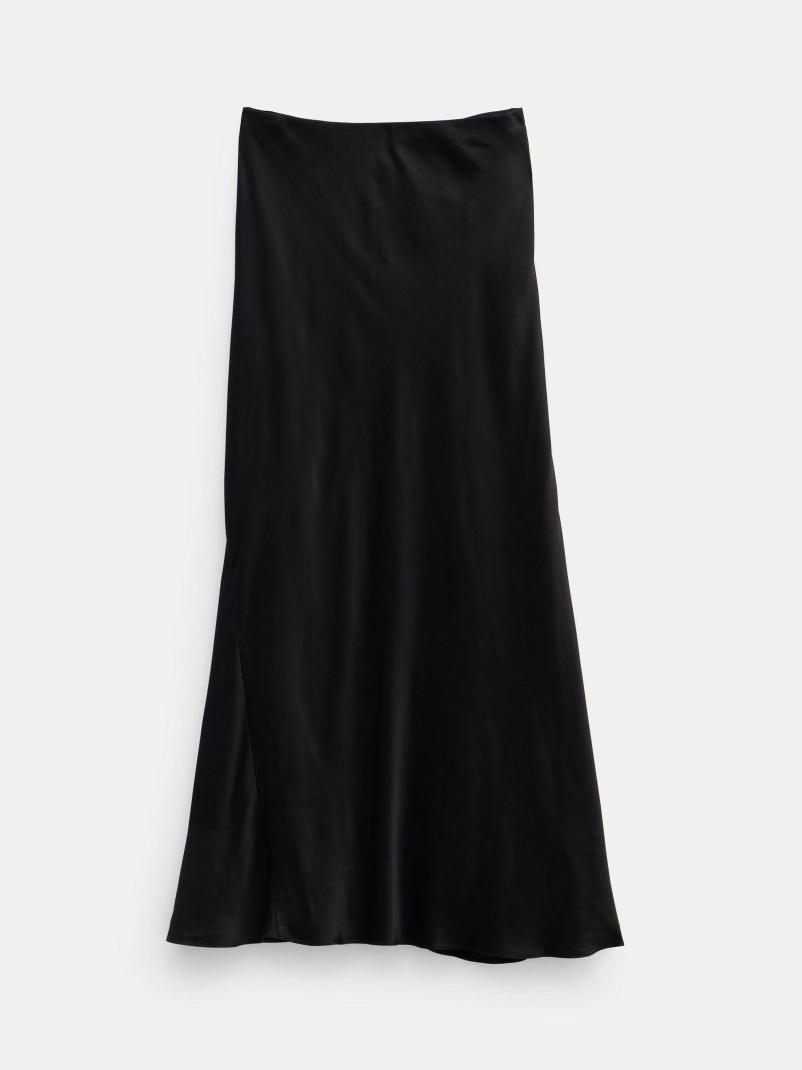 HUSH Remi Satin Maxi Skirt in Black | endource