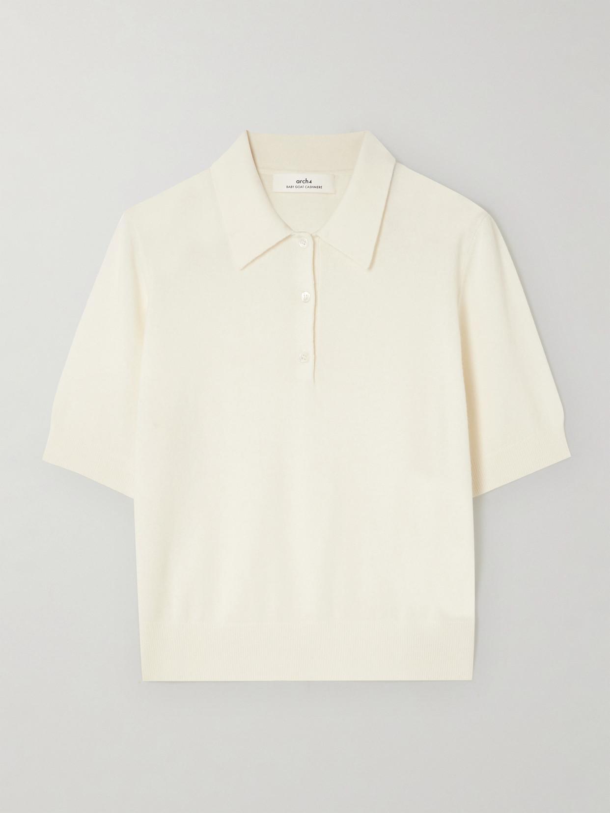 ARCH4 Octavia Cashmere Sweater in White | endource