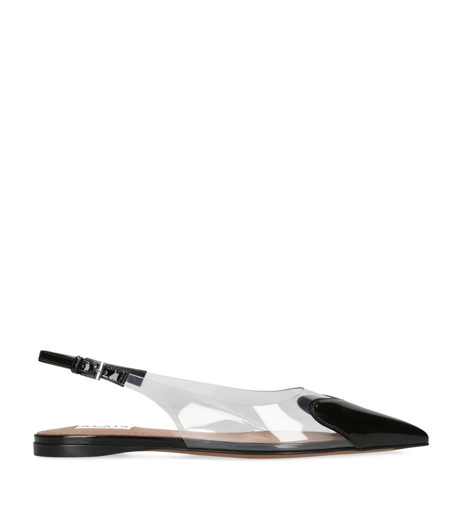 Alaïa Le Coeur Slingback Flats in Black | endource