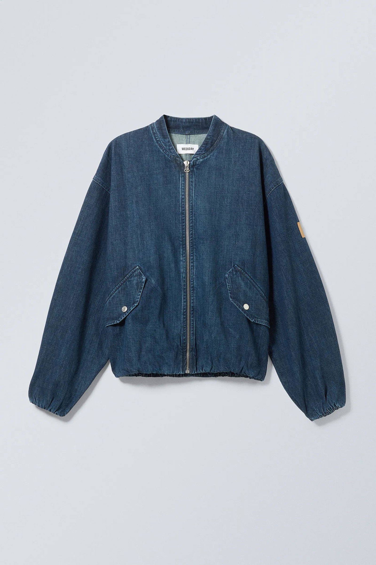 WEEKDAY Oversized Denim Bomber Jacket | endource