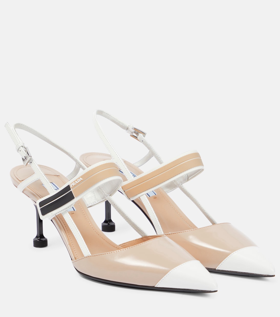 PRADA Leather Slingback Pumps | endource