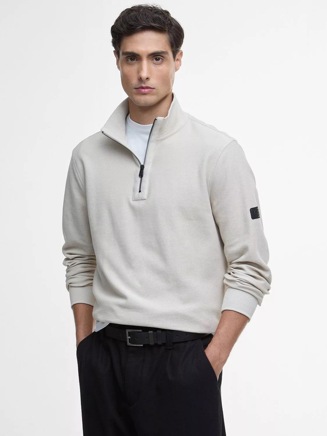BARBOUR Samuel Half-Zip Sweatshirt in Mist | endource