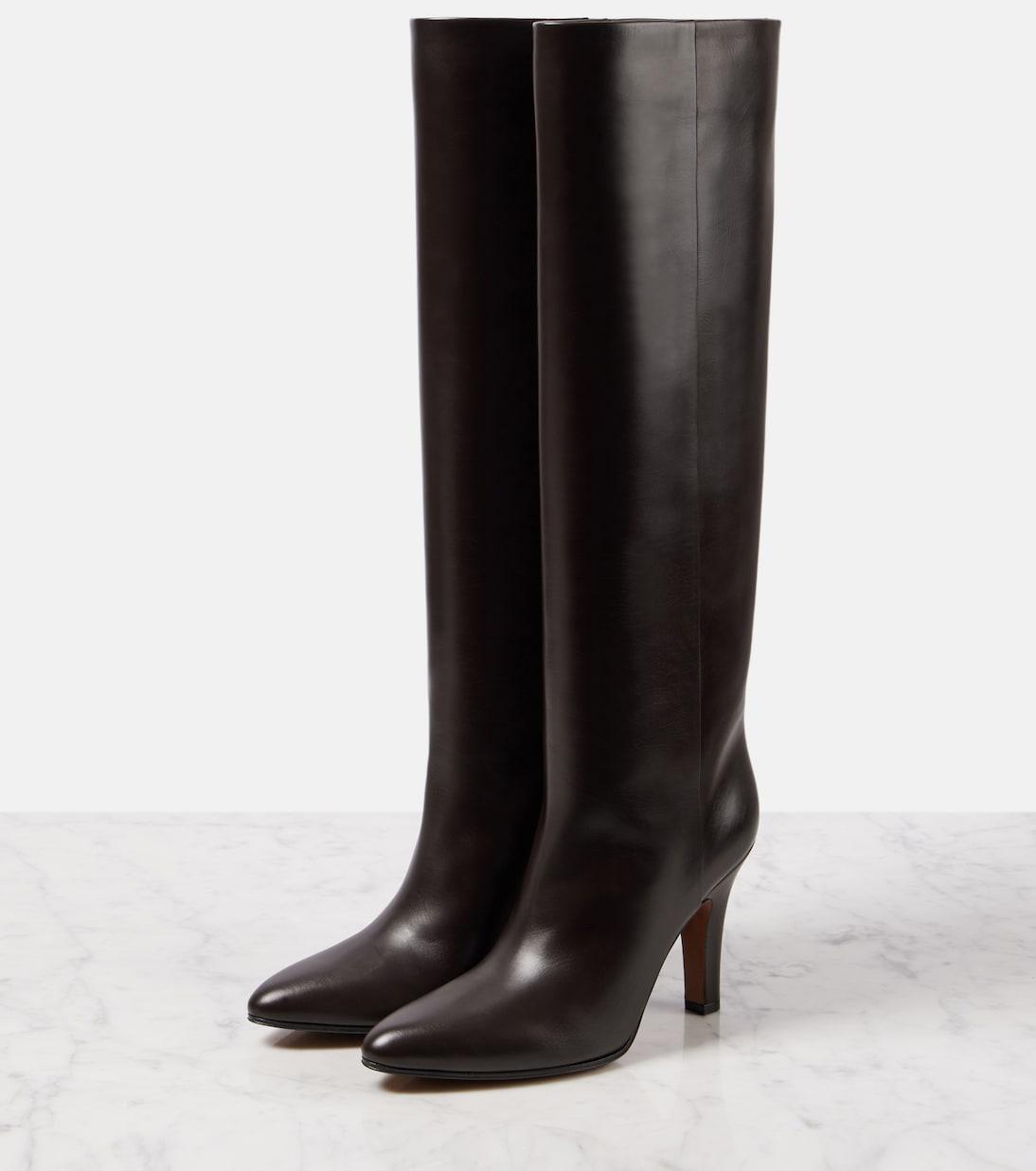 THE ROW Prudence Leather Knee-High Boots | endource