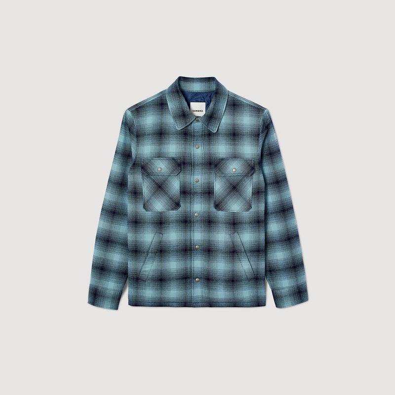 SANDRO Check Jacket in Blue | endource